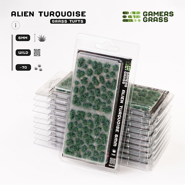 Basing Material and Textures: Gamers Grass Tufts: Alien Turquoise 6mm ...