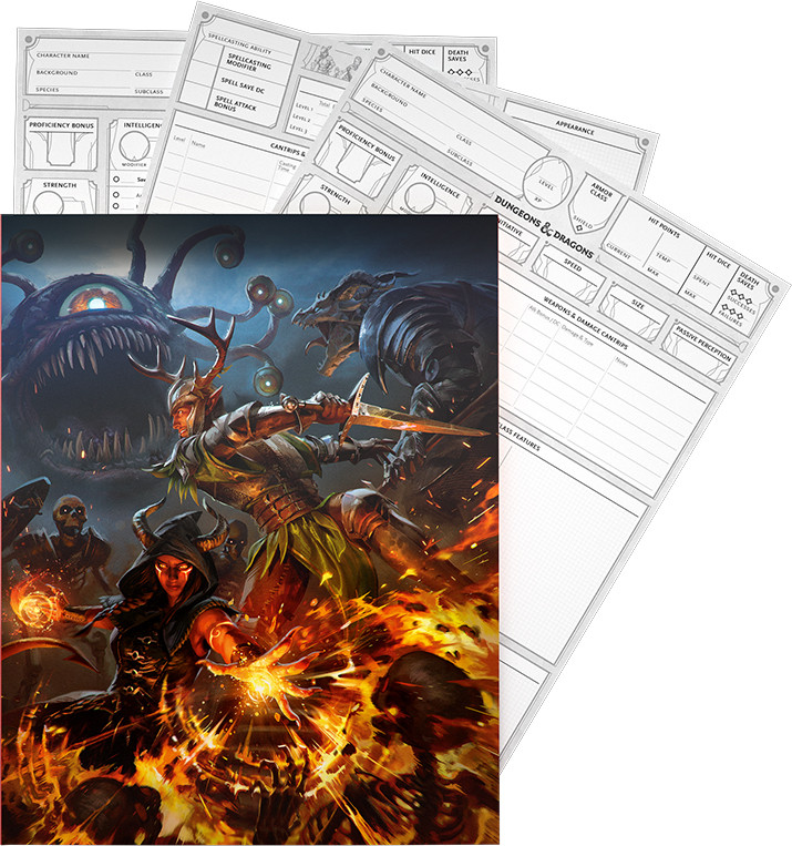 Dungeons & Dragons: Player Support - D&D 5.5 Edition: Character Sheets ...