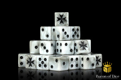 Dice and Gaming Accessories D6 Sets: Black and Grey - Knight Templar ...