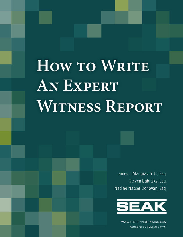 For Expert Witnesses - SEAK, Inc.