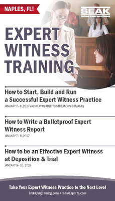How to Write a Bulletproof Expert Witness Report, January 7-8, 2027 ...