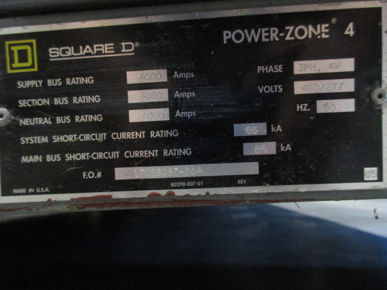Square D Power Zone III W/Zone 4 Section (#113) - Bullock Breakers