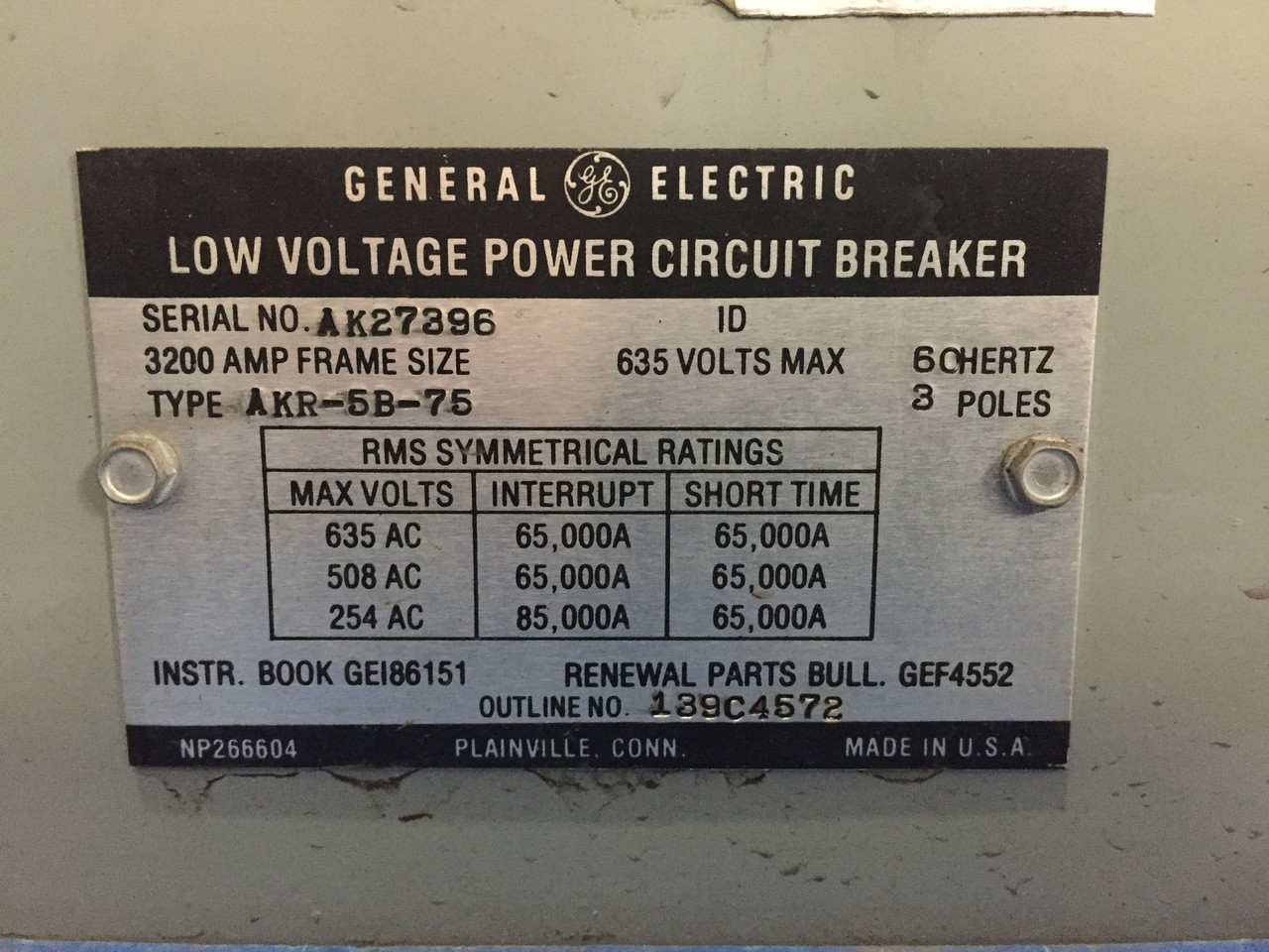GE AV-Line Single Section Main Switchgear (#171) - Bullock Breakers