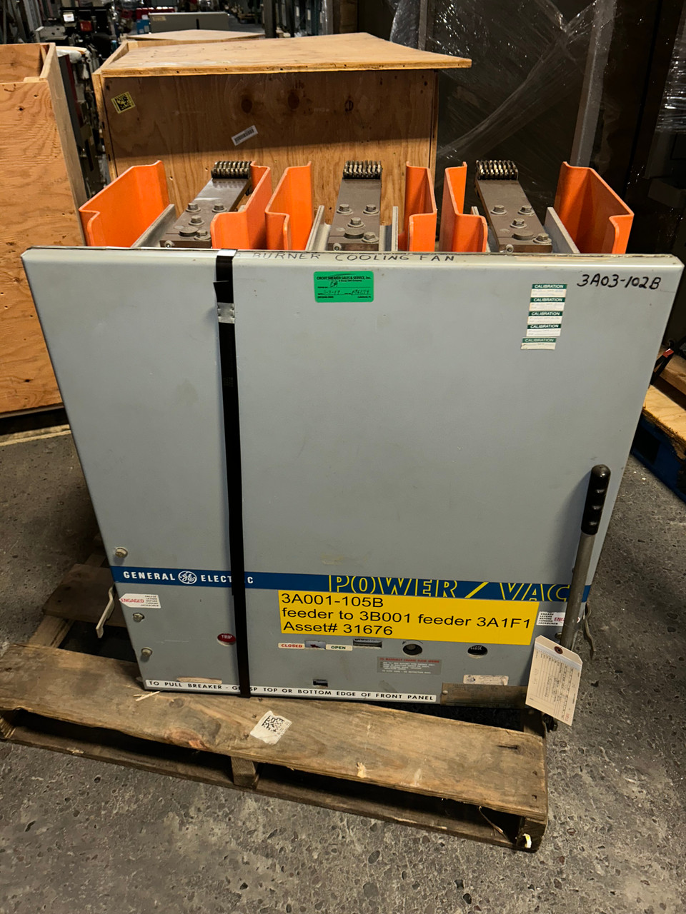 VB-4.16-350-1 GE 1200A 4.76KV Vacuum Circuit Breaker - Bullock Breakers