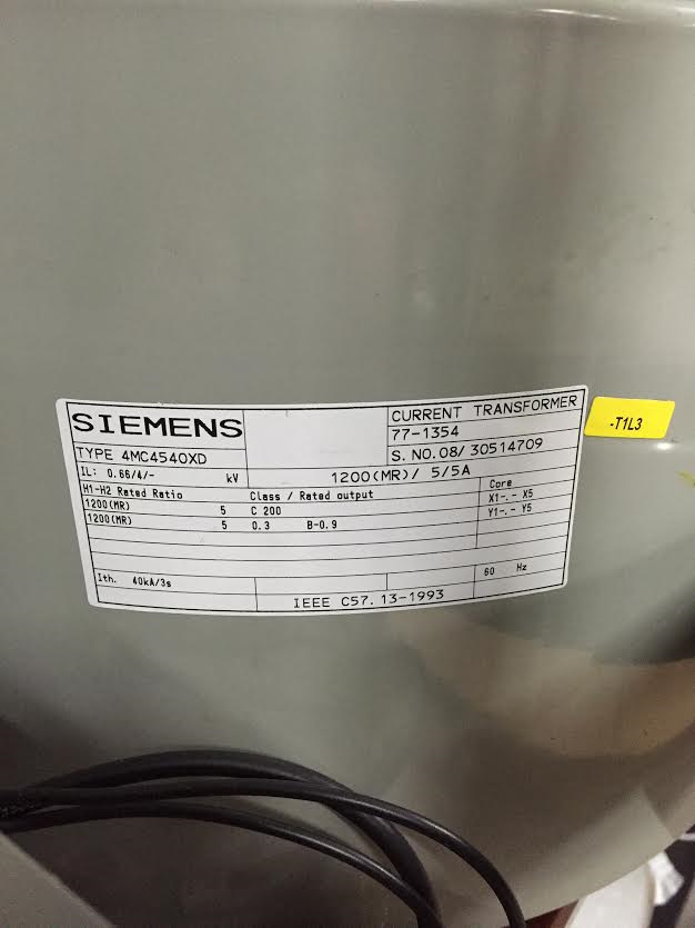 Siemens 8DA10 1250A 38KV SF6 Gas-Insulated Switchgear W/Tie Riser (#56 ...