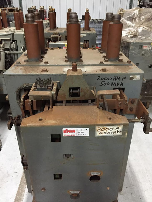 AM-13.8-500-5H-B GE Magne-Blast 2000A 15KV Air Circuit Breaker ...