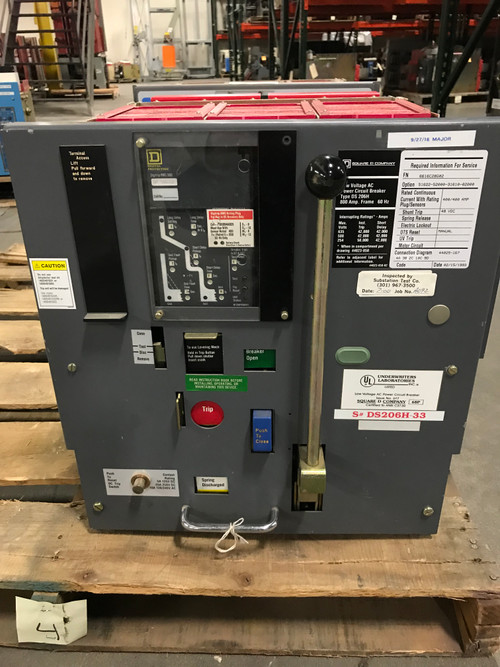 DS-206H Square D 800A MO/DO 250A Cont. Current LSIG Air Circuit Breaker ...
