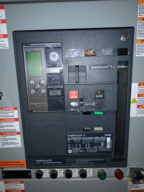 Entelliguard G GE 1600A EO/DO GN16NDEERXX4CLXL4X6V Power Circuit ...