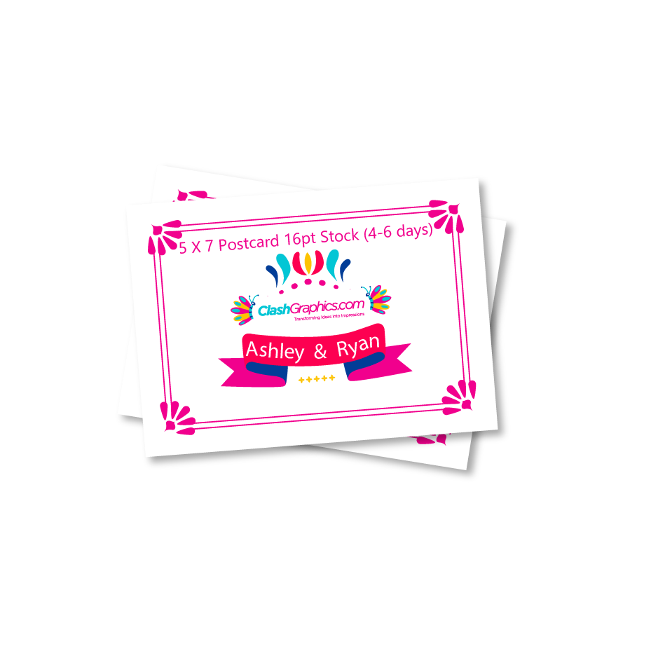 5 X 7 Postcard 16pt Stock - Clash Graphics