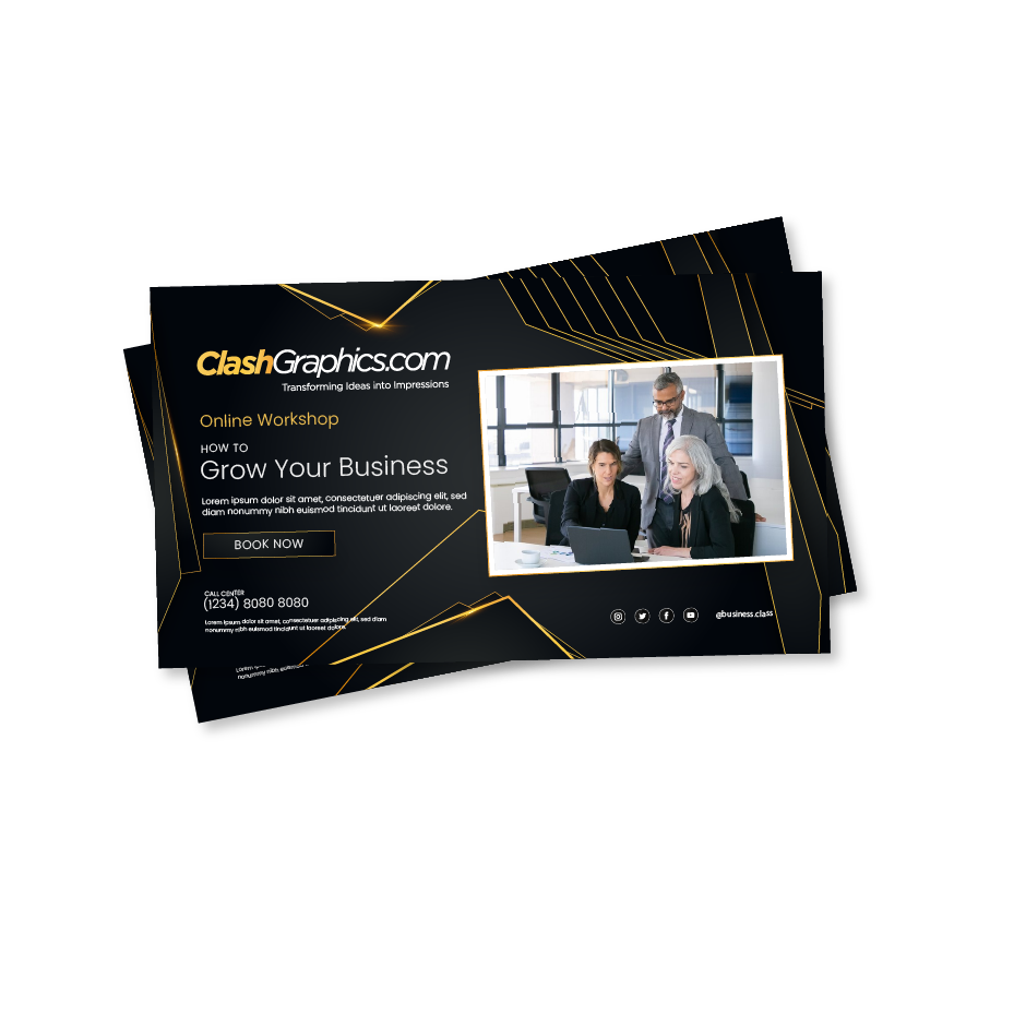 5 x 7 Glossy Flyer NEXT DAY - Clash Graphics