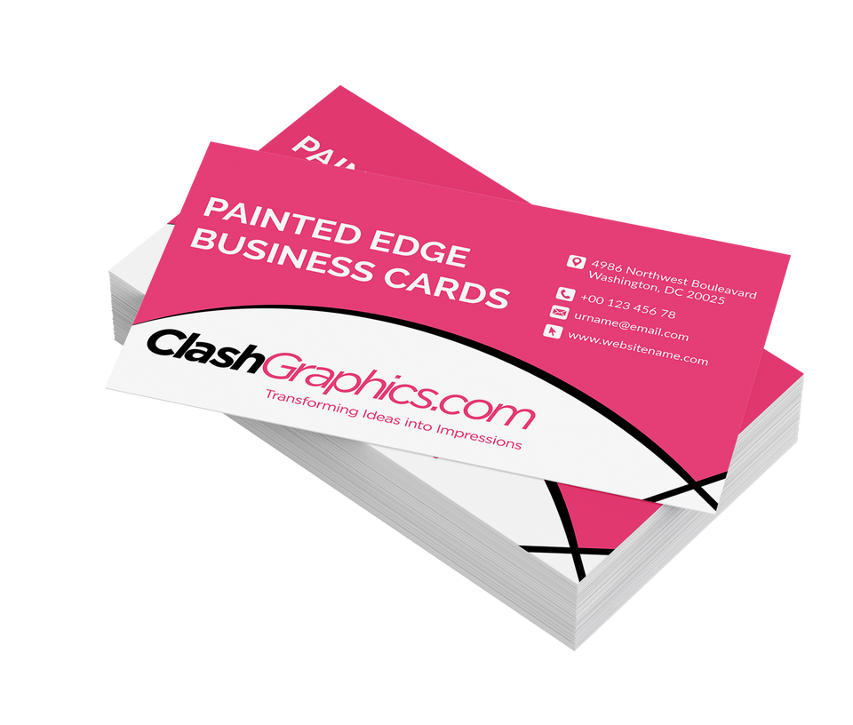 Painted Edge Business Cards - Clash Graphics