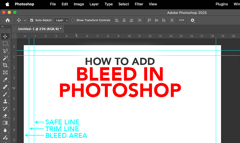 How to Add Bleed in Photoshop - Clash Graphics