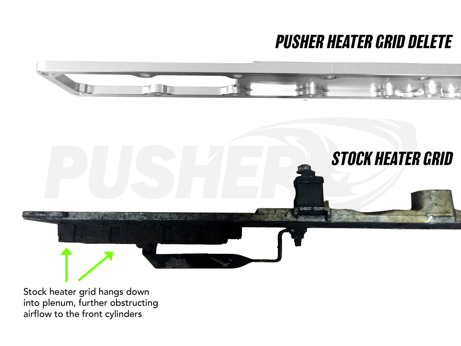 Silver Pusher Heater Grid Delete for 2007.5-2018 Dodge Cummins 2500/3500