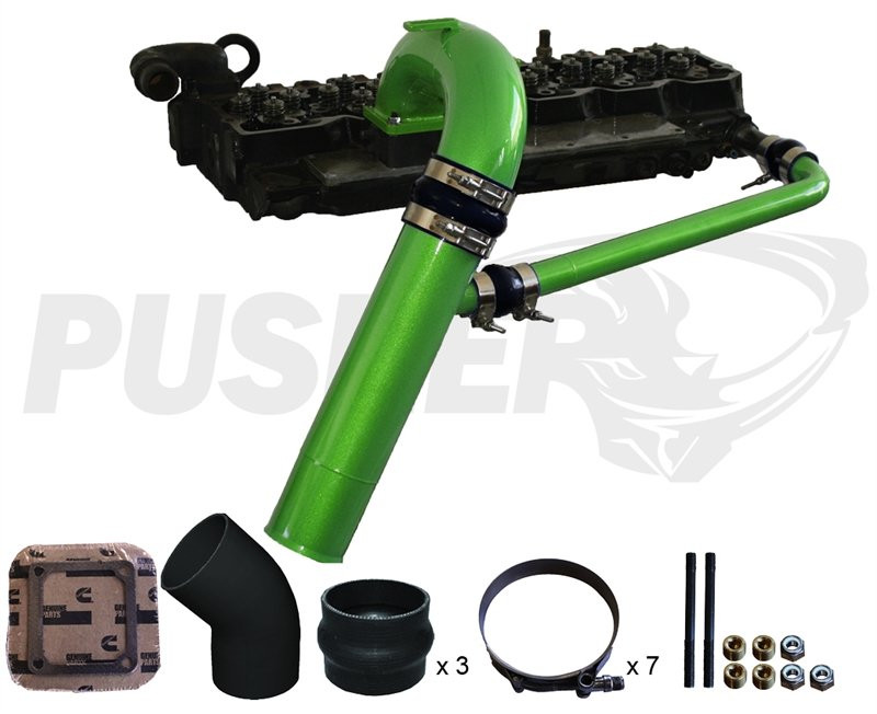 Pusher 3.5" MEGA Intake System with Cross-Air 1998.5-2002 Dodge Cummins