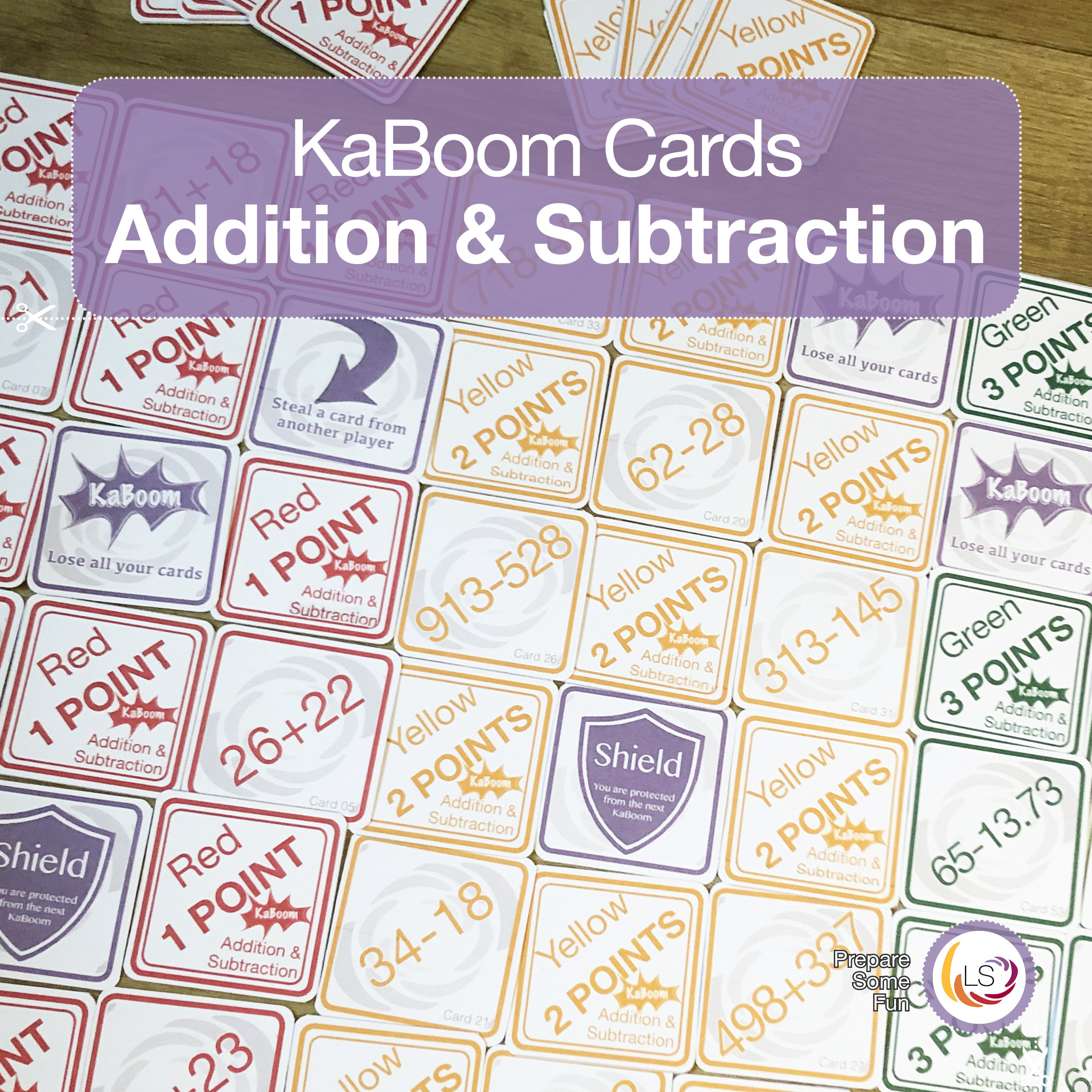 Add and Subtract Race Board Game