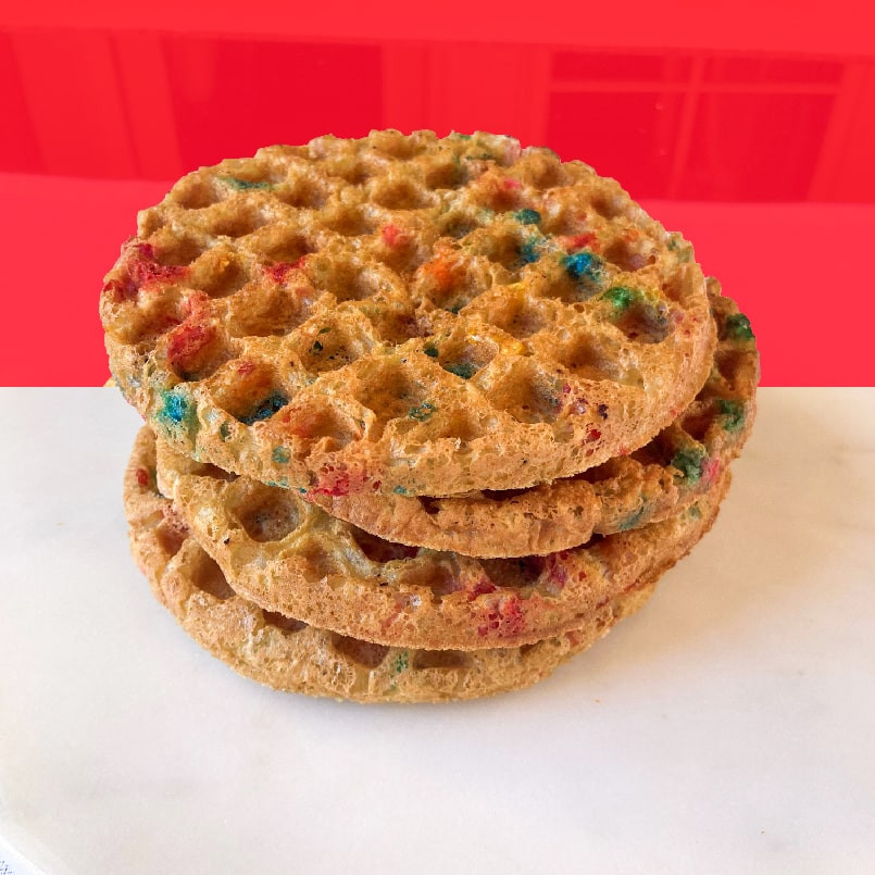 Six Pack Gourmet Waffles Confetti Fun Bundle (24 waffles)