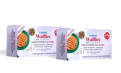 Six Pack Gourmet Waffles Confetti Fun Bundle (24 waffles)