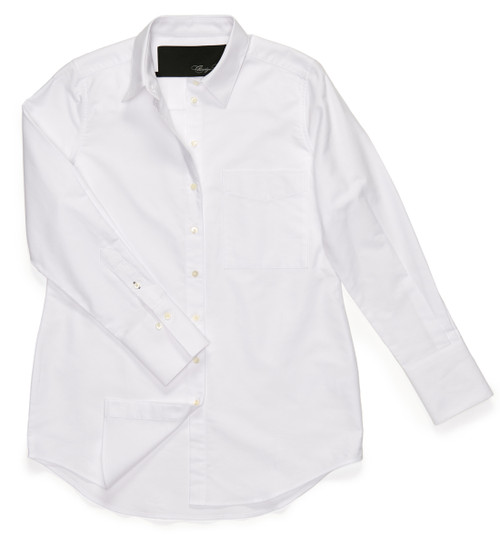 The Modified Boyfriend Shirt in White Easy-Care Pinpoint | Our Slimmer ...