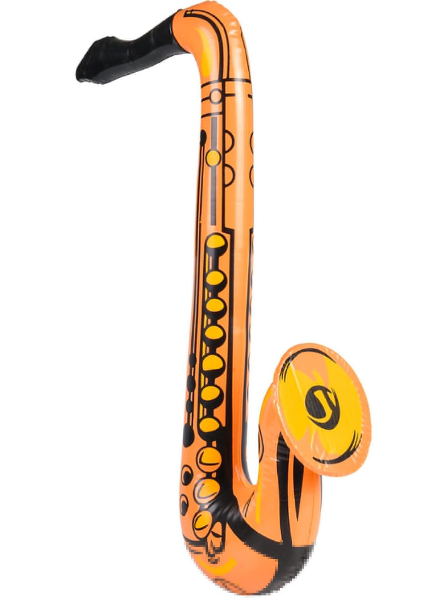 24" Orange Inflatable Saxophone