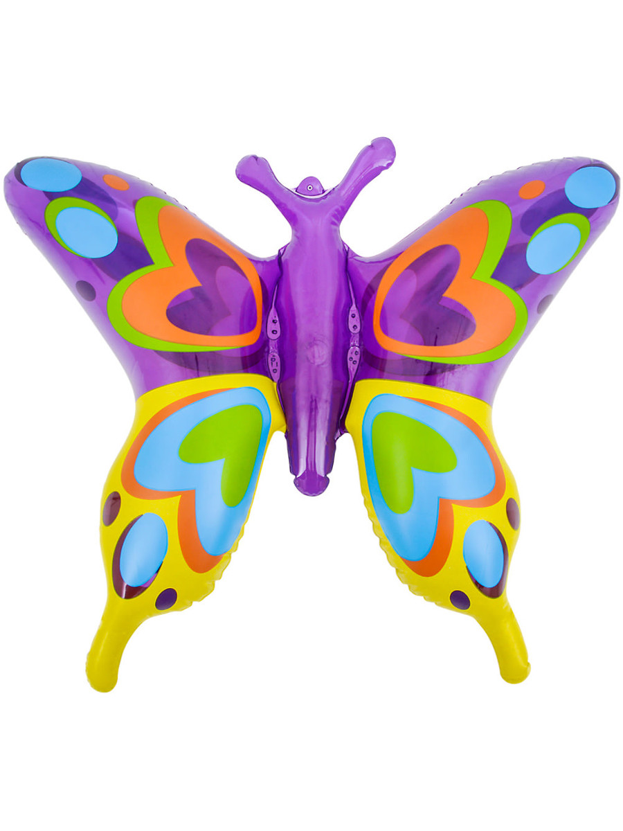 27" Giant Inflatable Purple and Green Transparent Butterfly