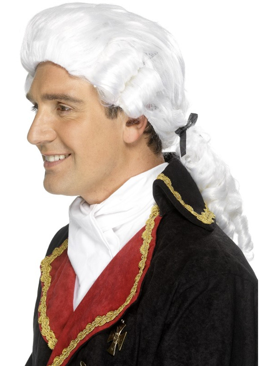 Court Judge Men's White Wig