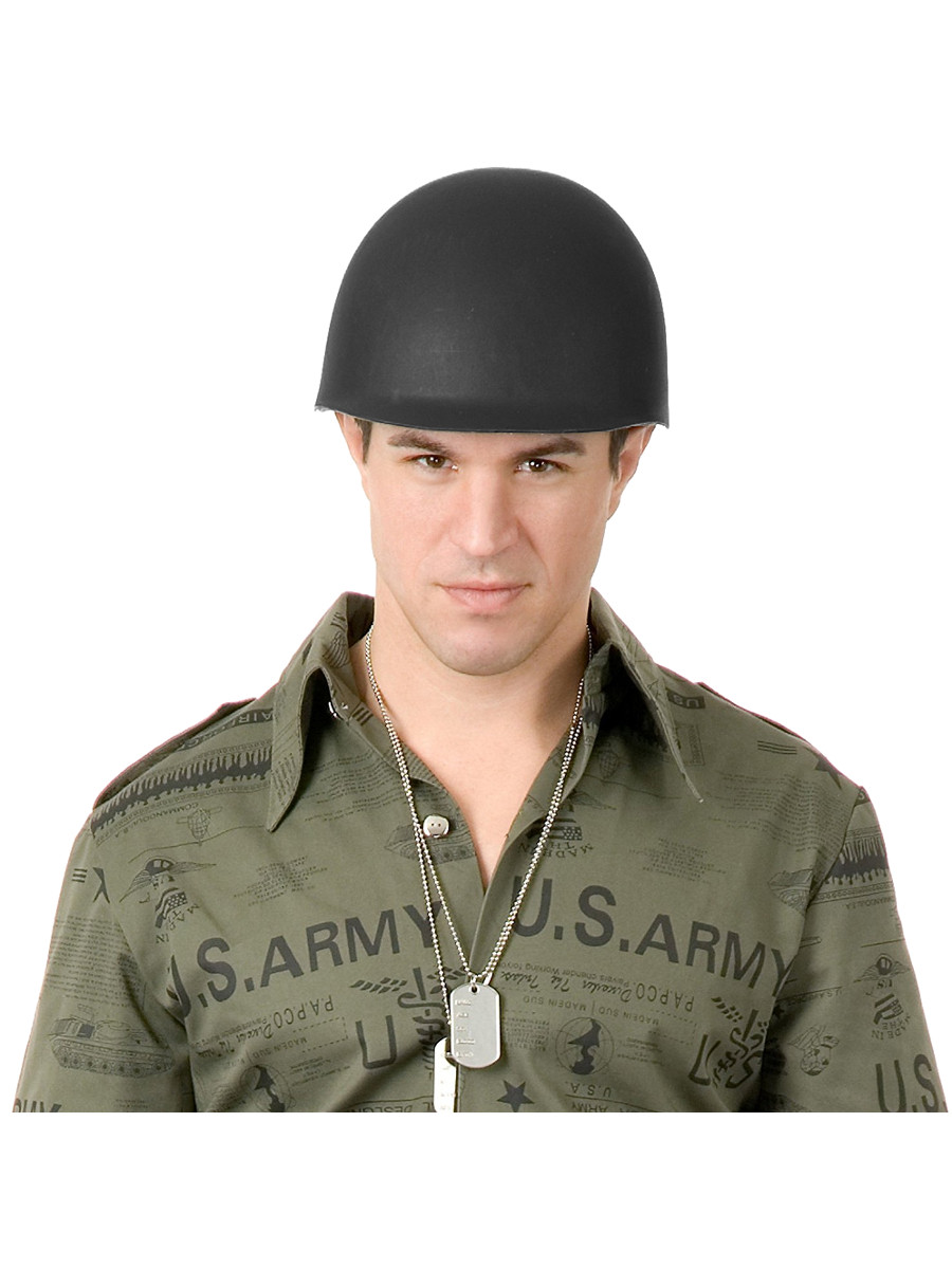 Deluxe Black Army Helmet