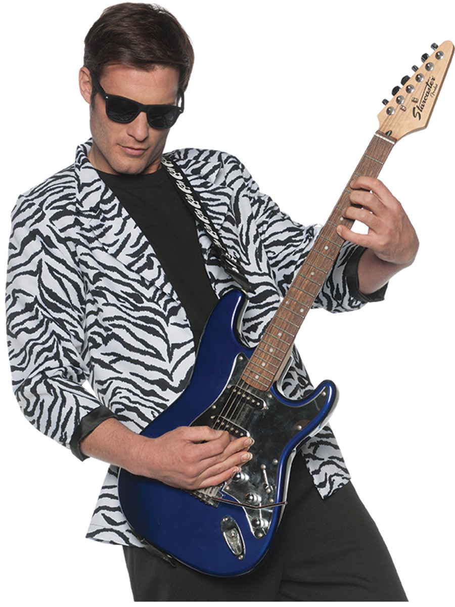 80s Mens White Zebra Blazer