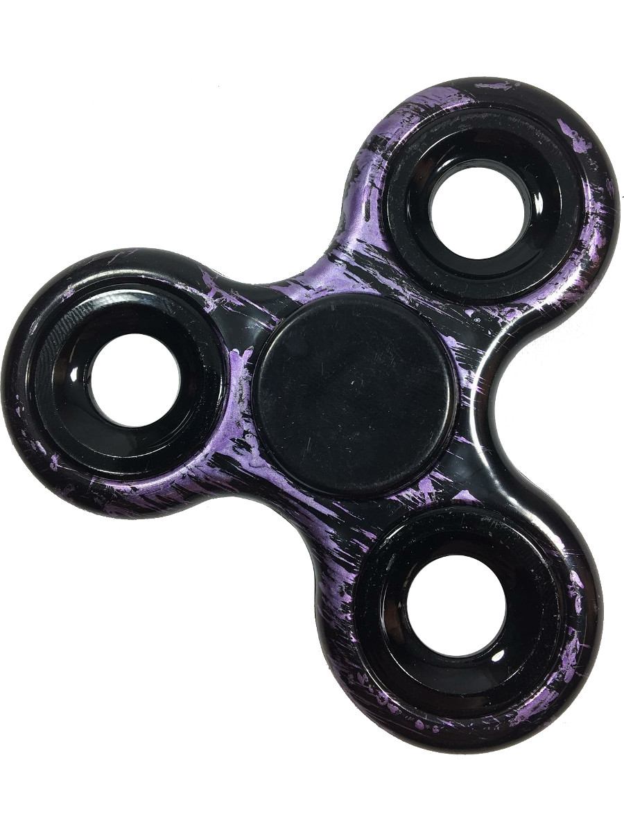 Purple Distressed Metal Fidget Spinner