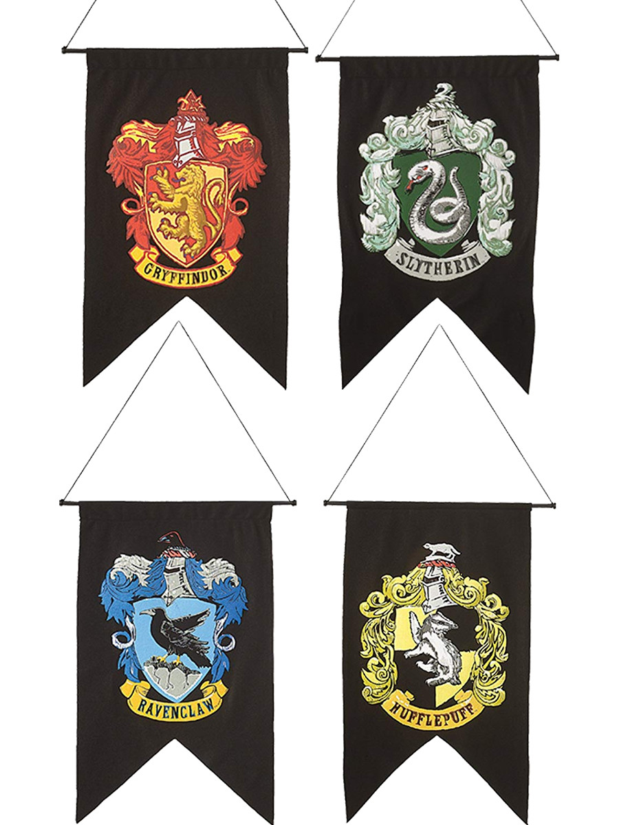 Harry Potter House Flag Banners 4 Pack Bundle
