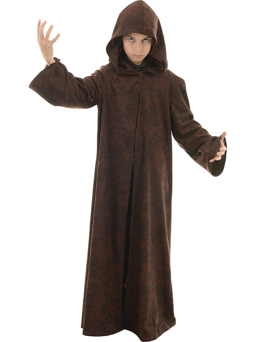 Mythical Summoner Brown Cloak Boys Costume