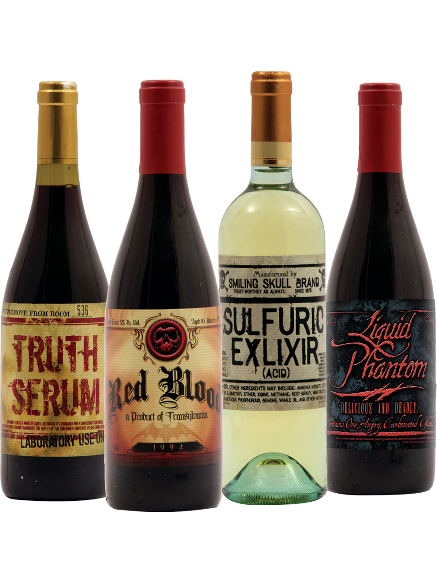 Slapsticker Creepy Bottle Labels