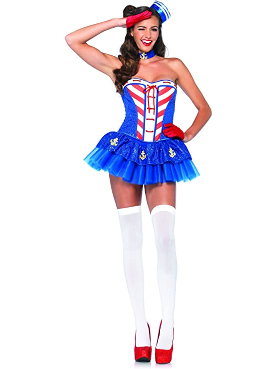 Patriotic Starboard Sweetie 4 Piece Women's Costume