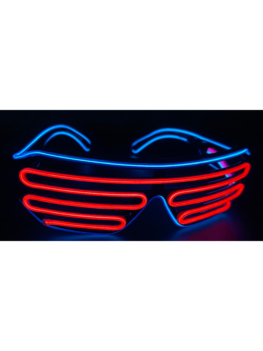 Shutter Glasses Red In Blue Costume Accessory