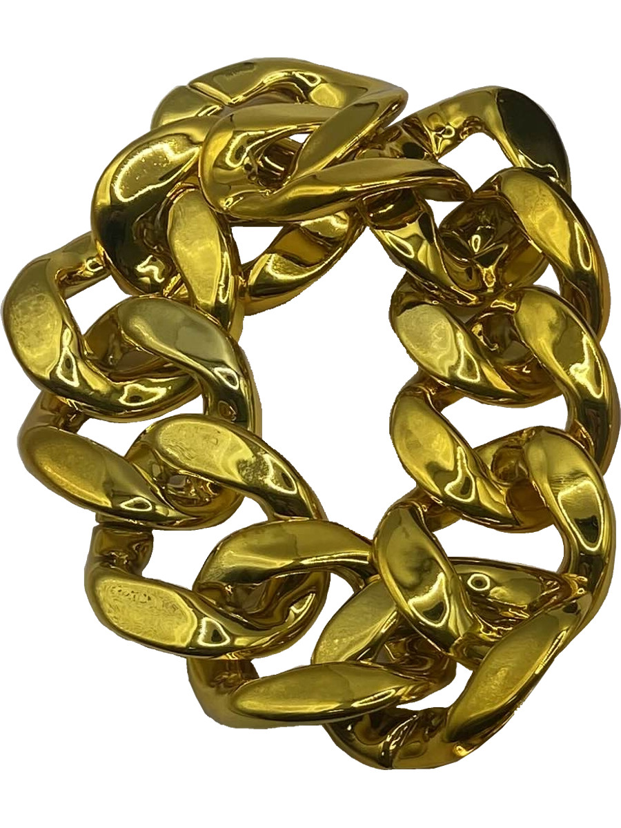 Giant Gold Chain Plastic Rapper Bling Bracelet