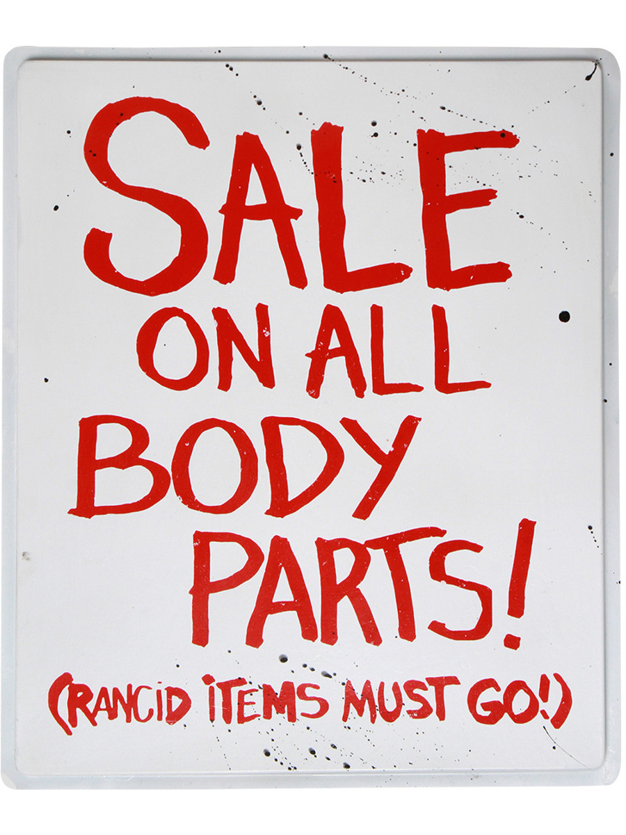 Sale On All Body Parts 19x16 Halloween Decoration Sign