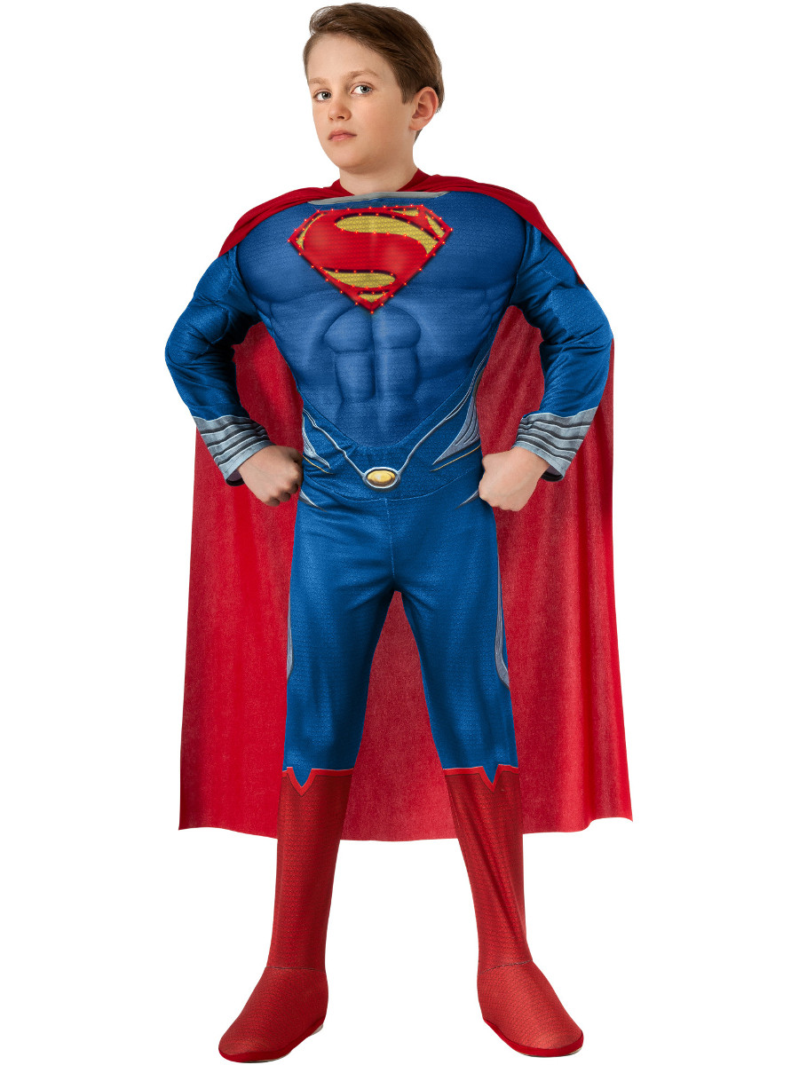 Kid's Deluxe Light Up Superman Muscle Costume