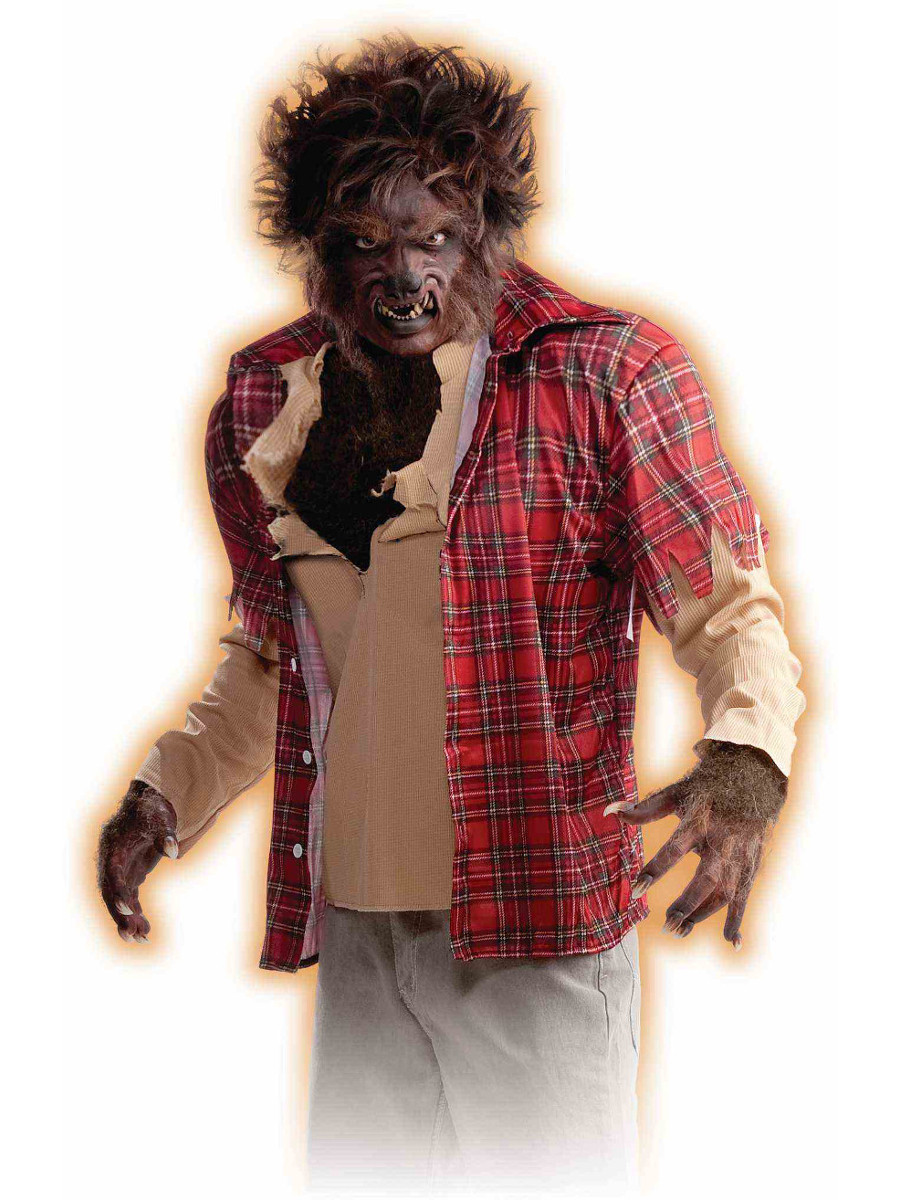 Tattered Werewolf Shirt with Chest Fur Patch