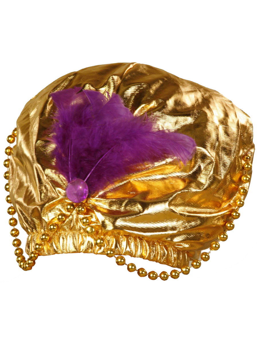 Gold Turban with Beads