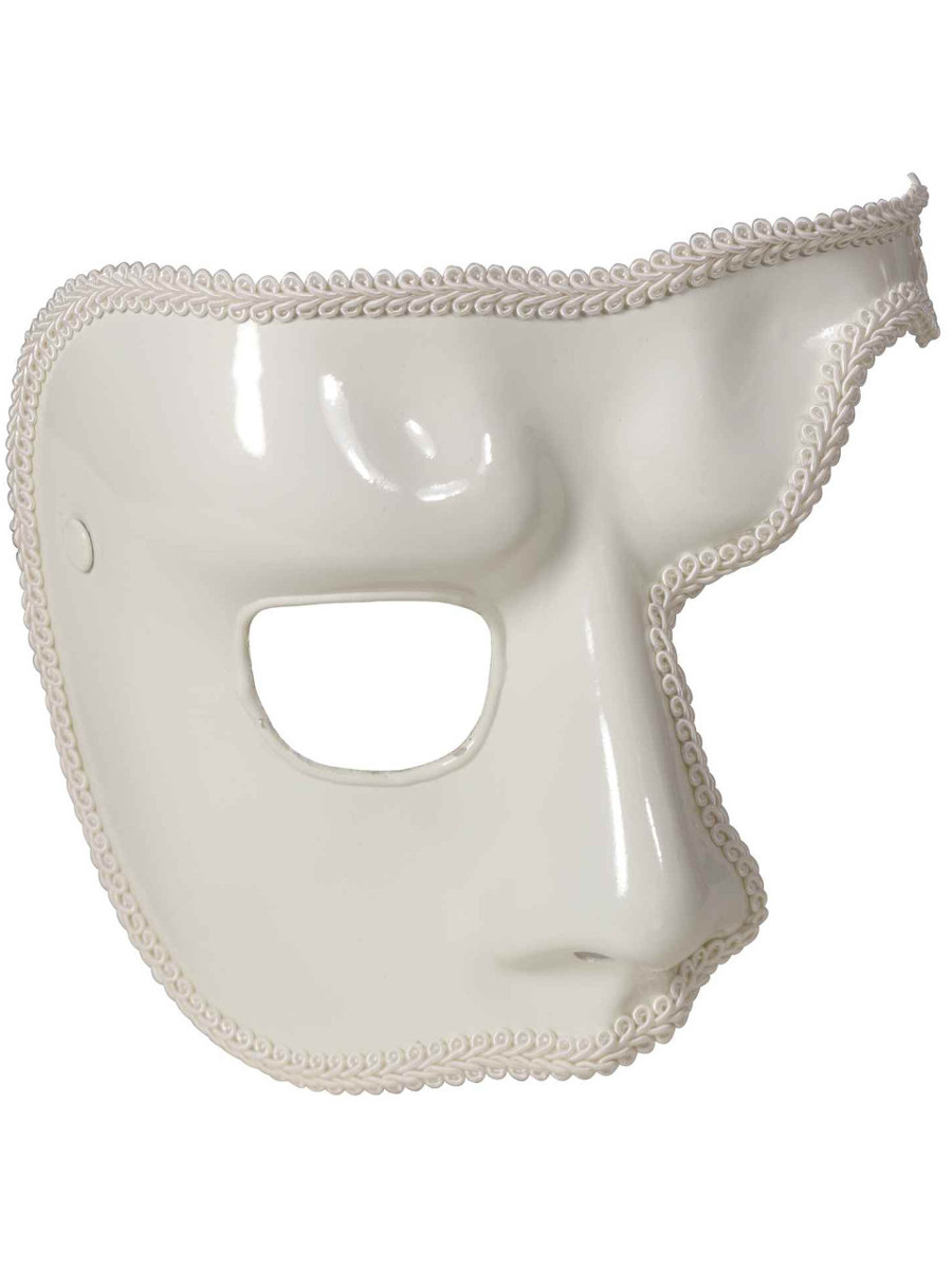 White Lace Trim Phantom of the Opera Mask