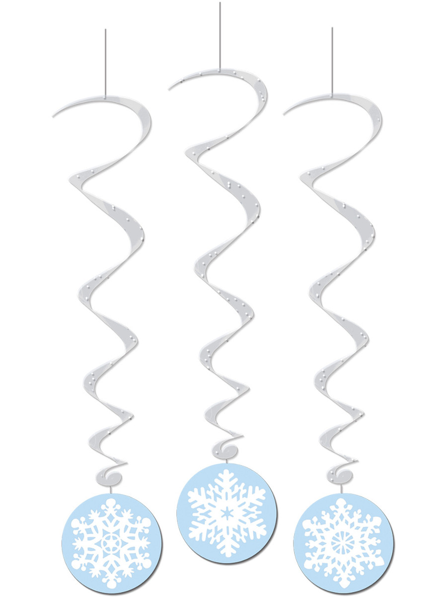 Set of 3 3' 6" Snowflake Whirls
