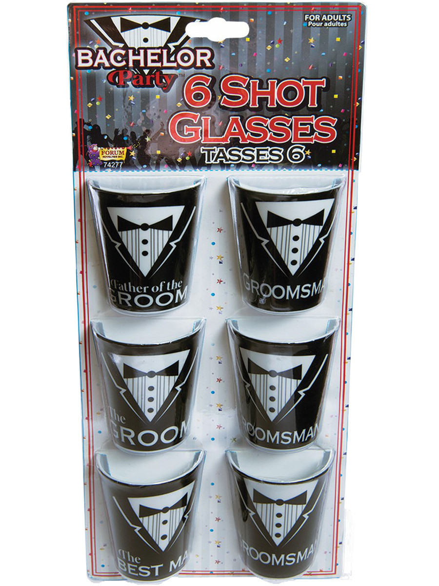 Adult's Bachelor Party Shot Glass Set