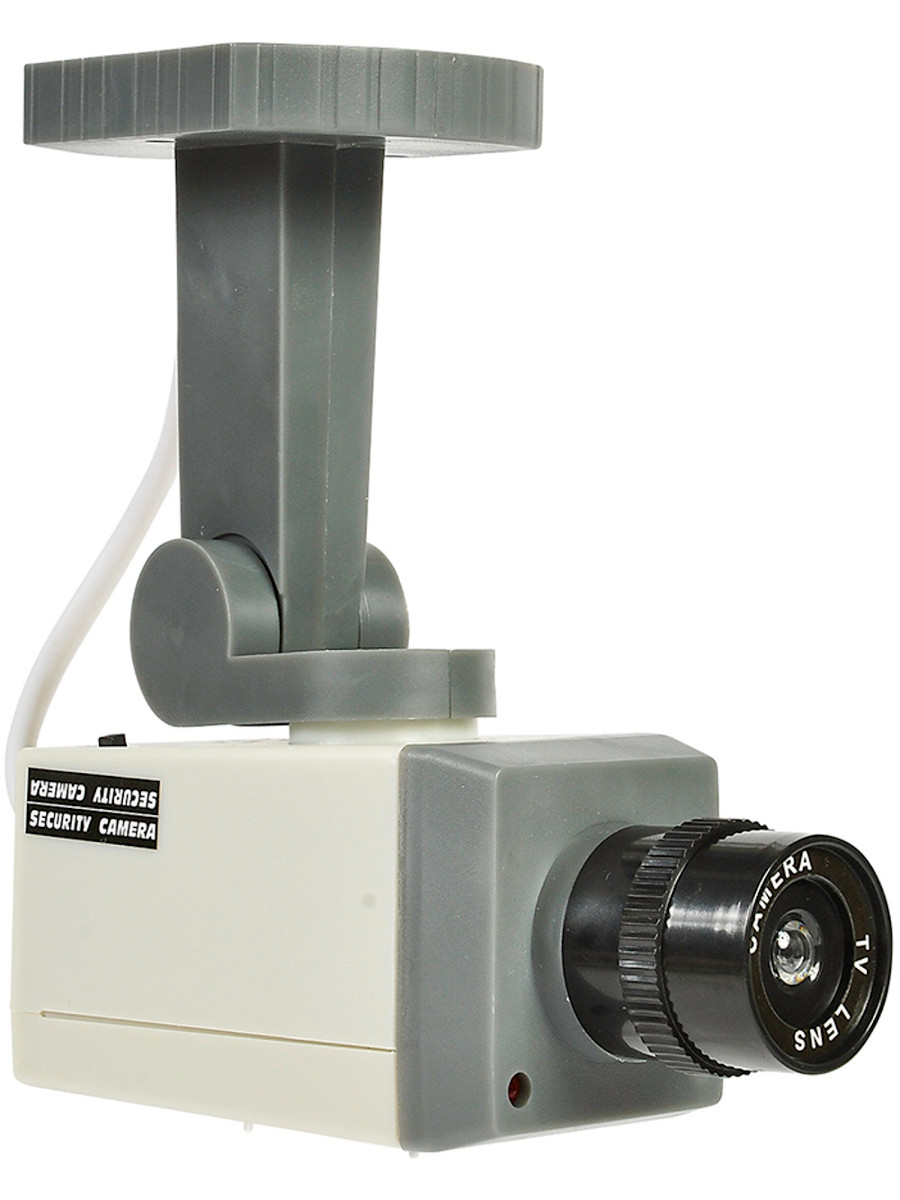 Motion Activated Moving Fake Dummy Security Camera with LED Light