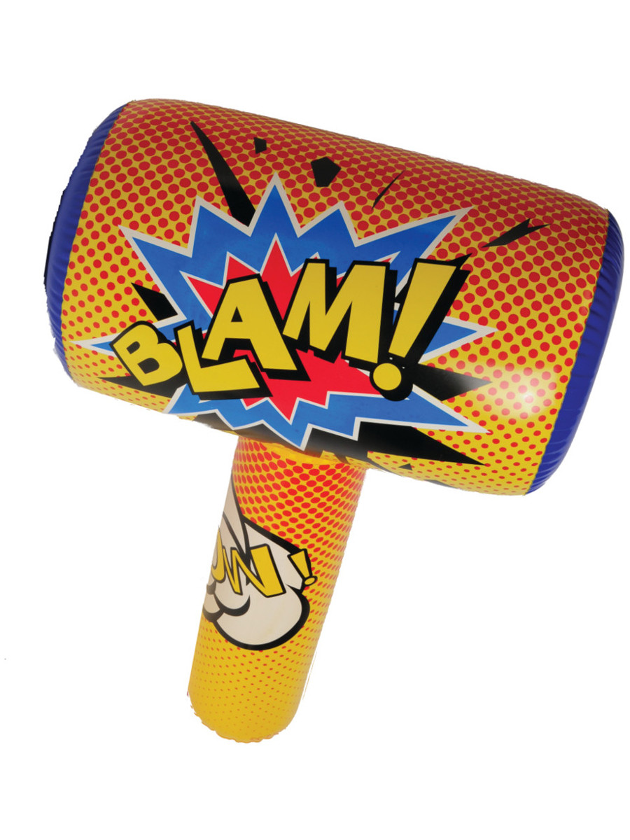 Comic Book Superhero Inflatable Big Bopper Hammer