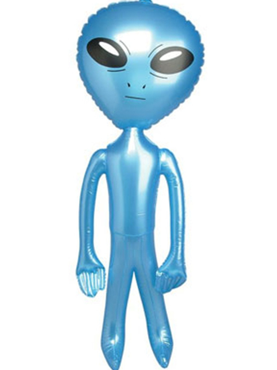 2' Blue Inflatable Martian Alien Prop Toy Decoration