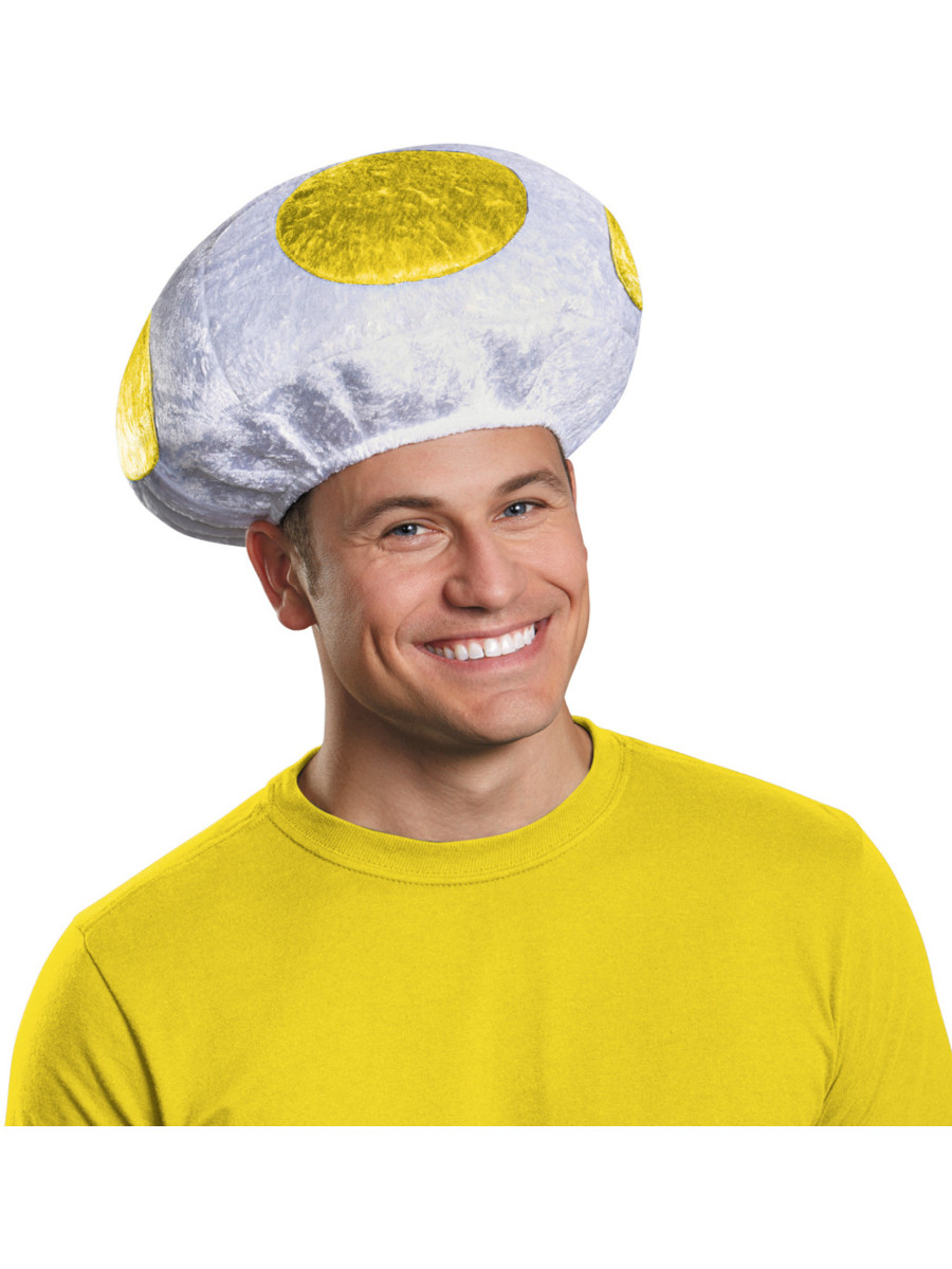 Adults Mario Brothers Yellow Mushroom Hat