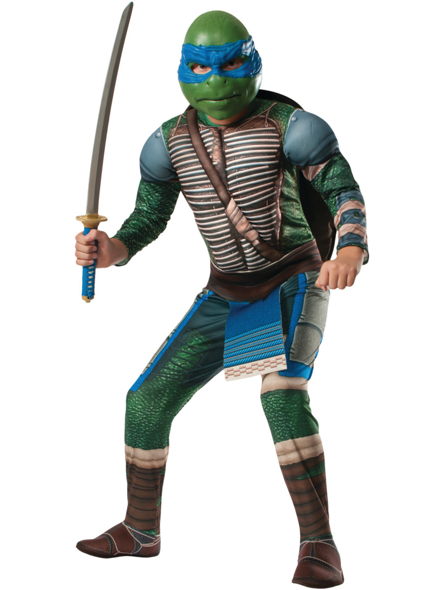 Kid's Ninja Turtles Deluxe Muscle Chest Leonardo Bundle