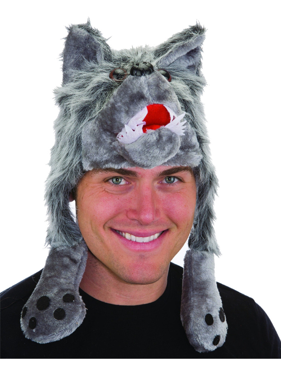 Deluxe Wolf Hat With Paws