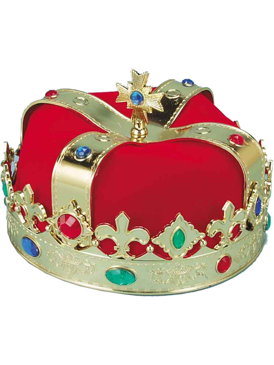 Red Royal Crown Bejeweled Headpiece