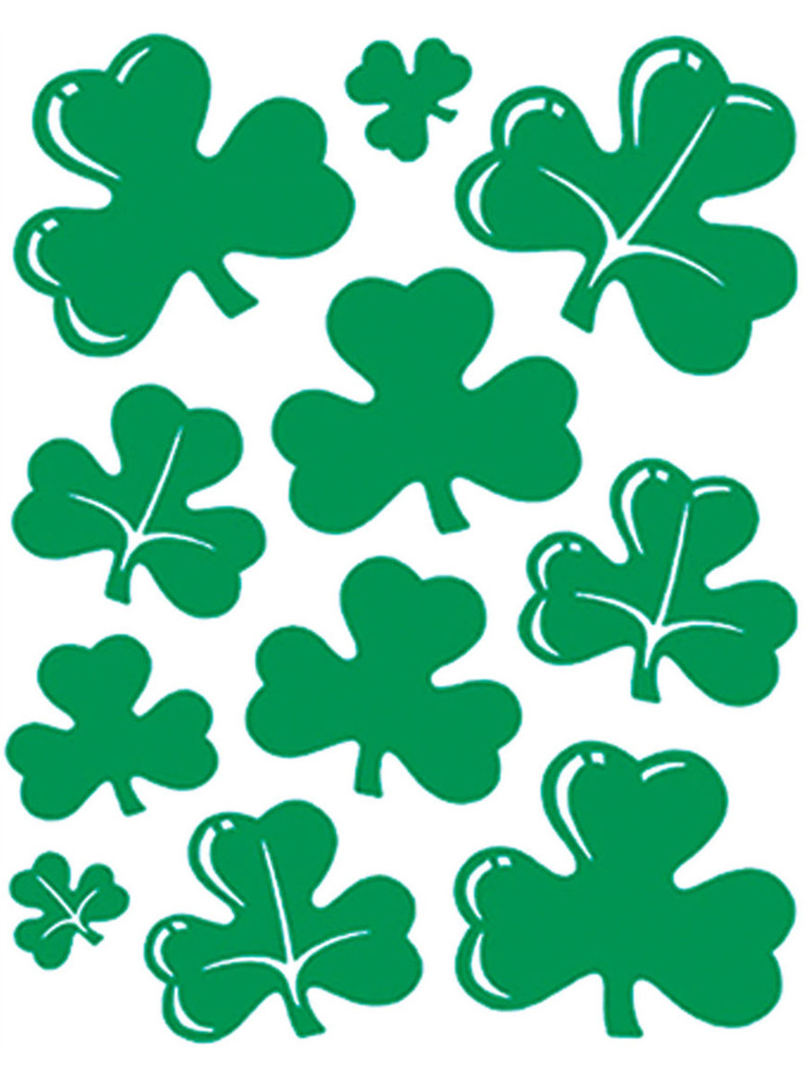 St Patricks Day Green Shamrock Stickers