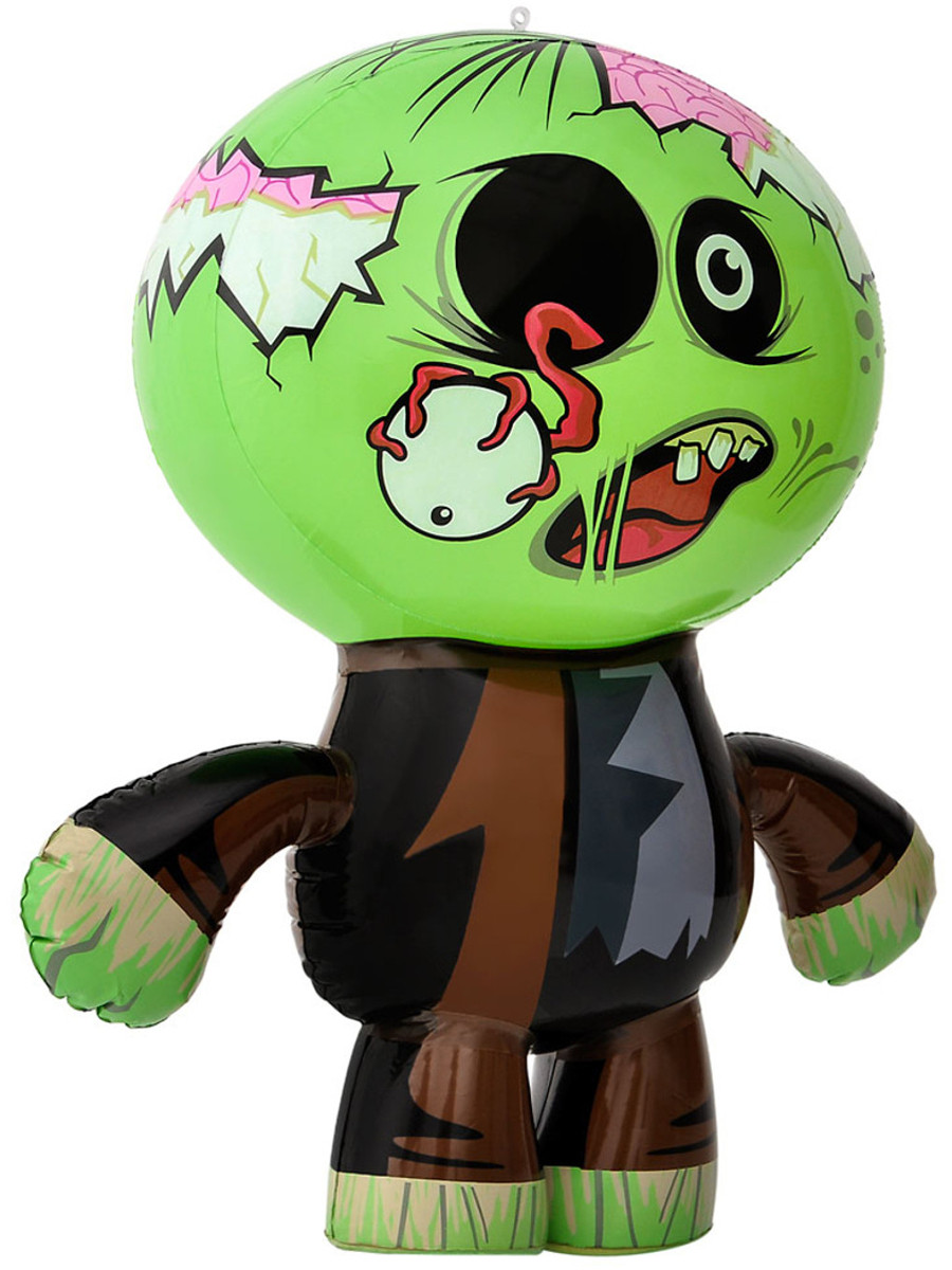 24" Green Inflatable Zombie Decoration